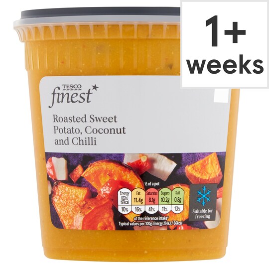 Tesco Finest Sweet Potato Coconut & Chilli Soup 600G - Tesco Groceries