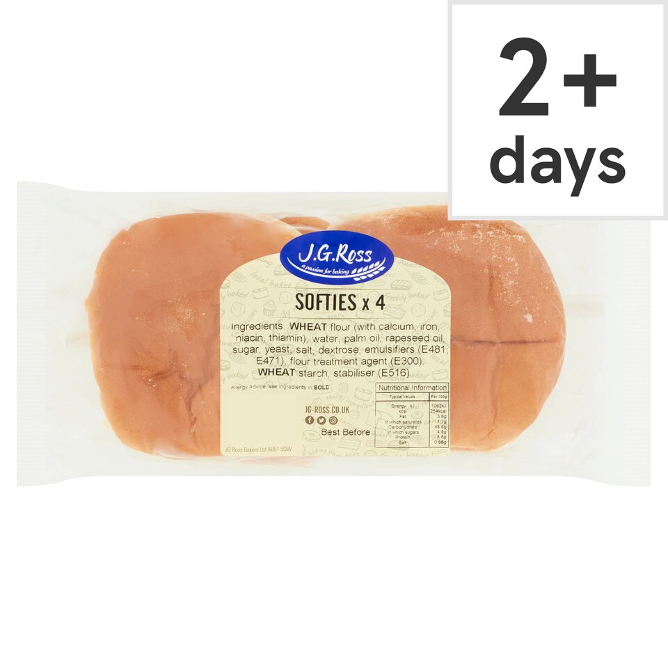 Jg Ross Softies 4 Pack (L) - Tesco Groceries