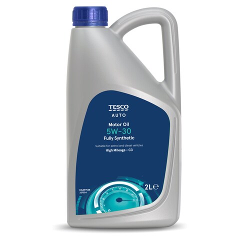 Tesco 5W-30 High Mileage Fully Synthetic Motor Oil 2L - Tesco Groceries