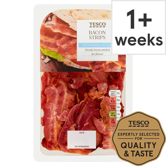 Tesco Bacon Strips 50G - Tesco Groceries