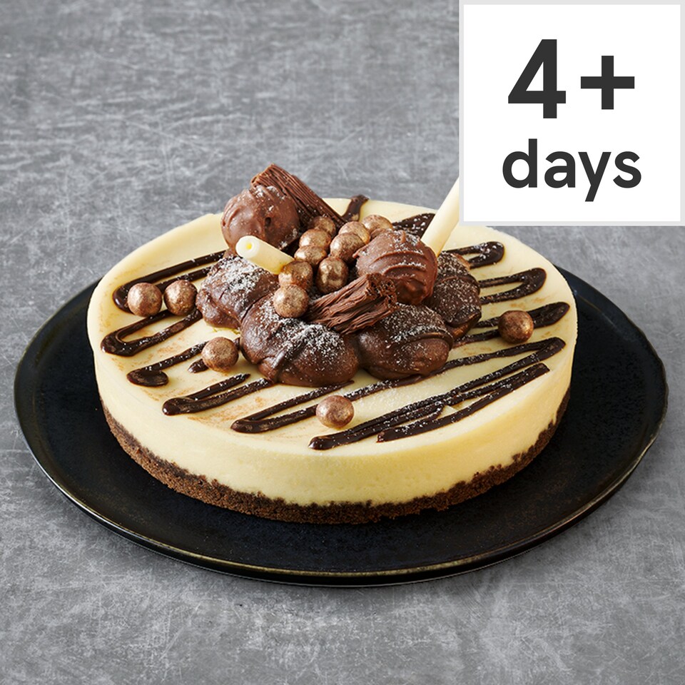 Tesco Finest Triple Chocolate Celebration Cheesecake 860g (Serves 8 ...