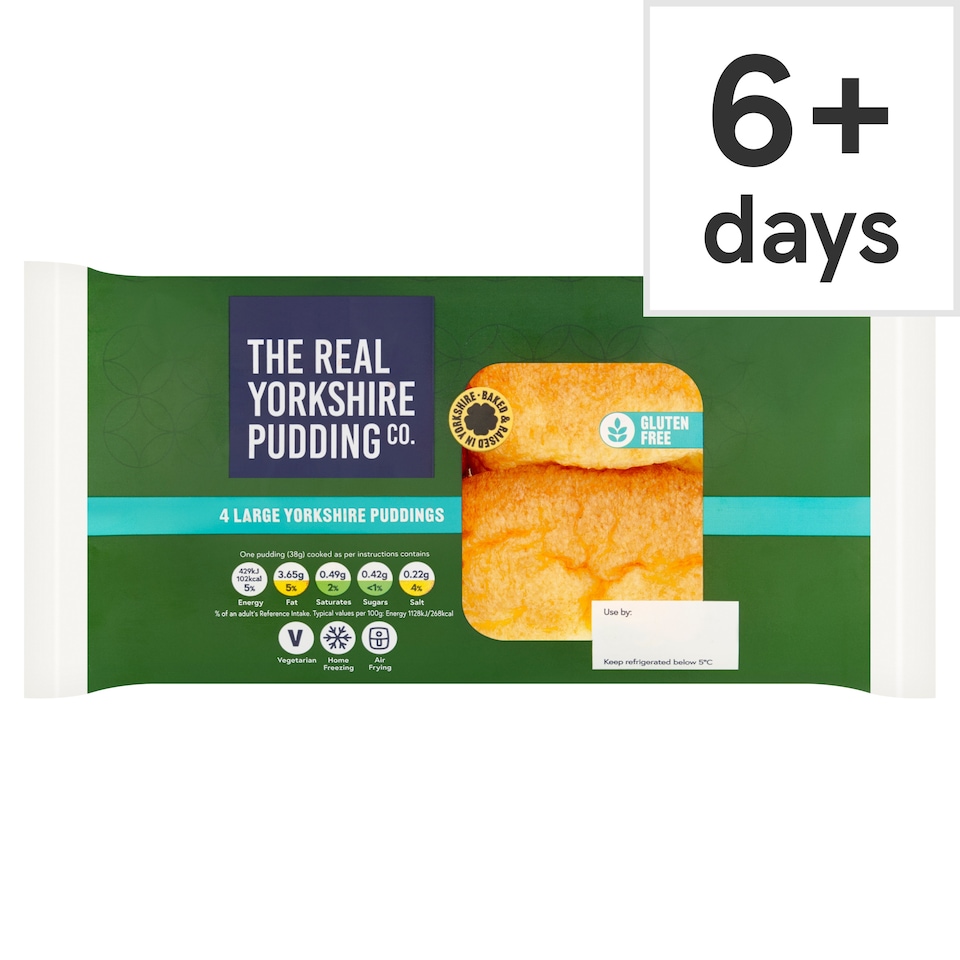 The Real Yorkshire Pudding Co. Gluten Free Large Yorkshire Puddings ...