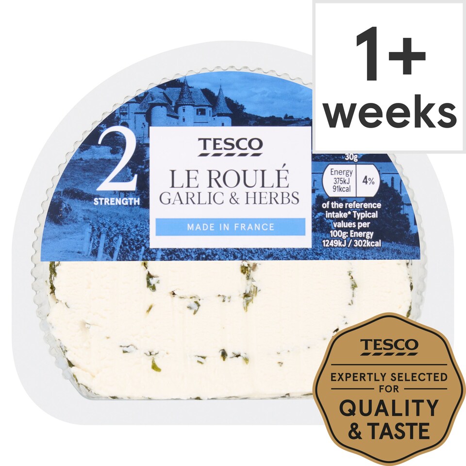 Tesco French Le Roule Garlic & Herb Soft Cheese 150 G - Tesco Groceries