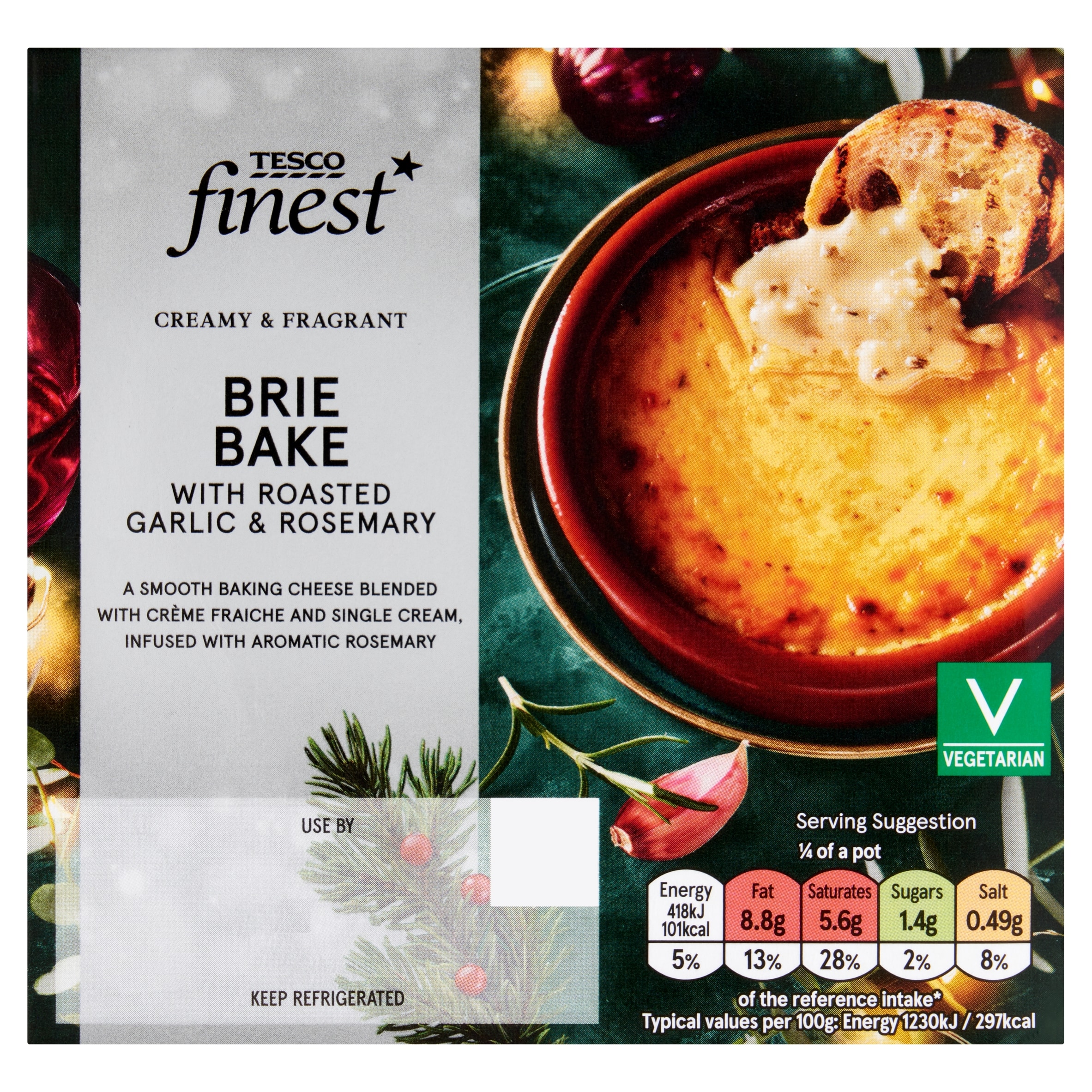 Tesco Finest Brie Bake With Roasted Garlic & Rosemary 150G - Tesco ...