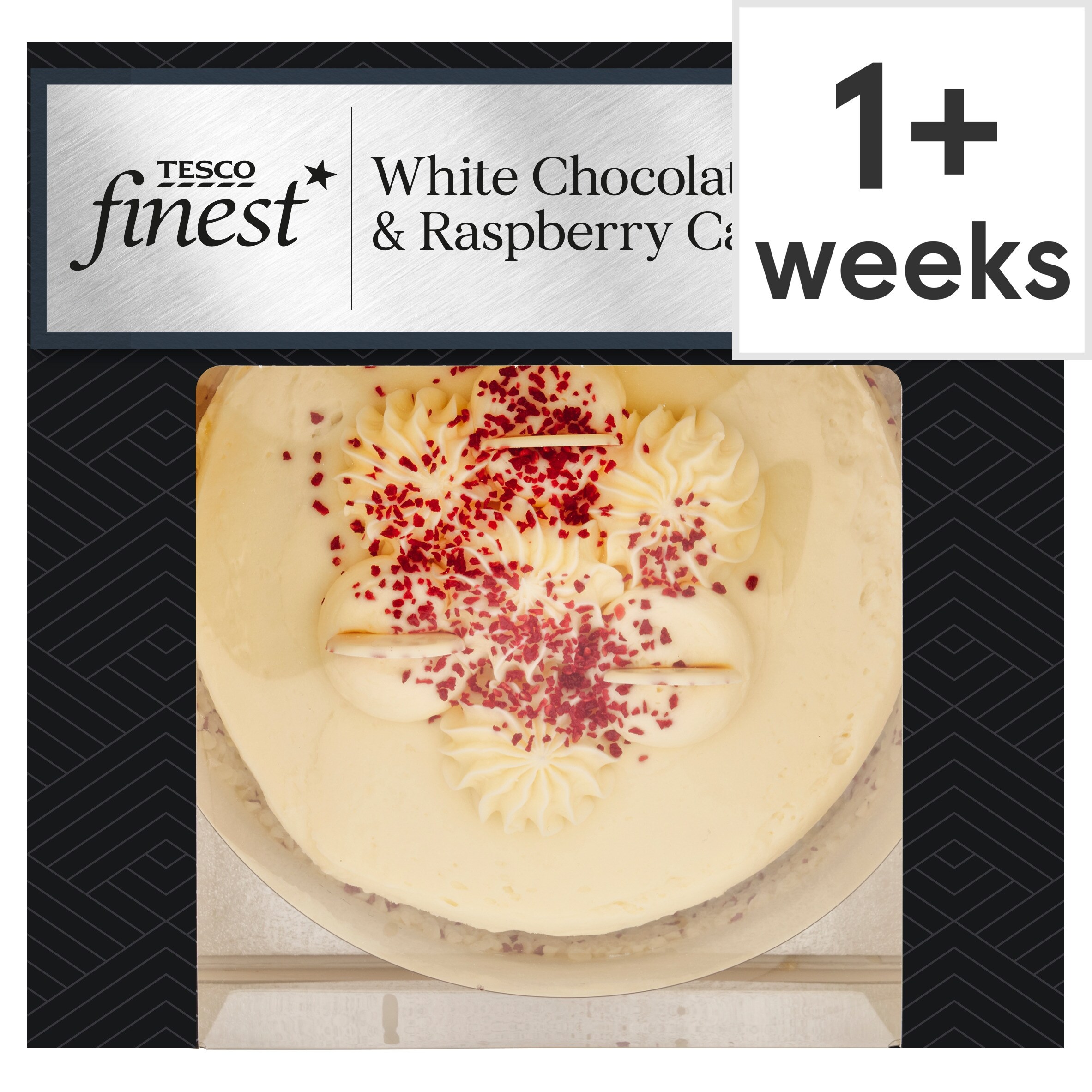 Tesco Finest White Chocolate & Raspberry Cake 16 Servings - Tesco Groceries
