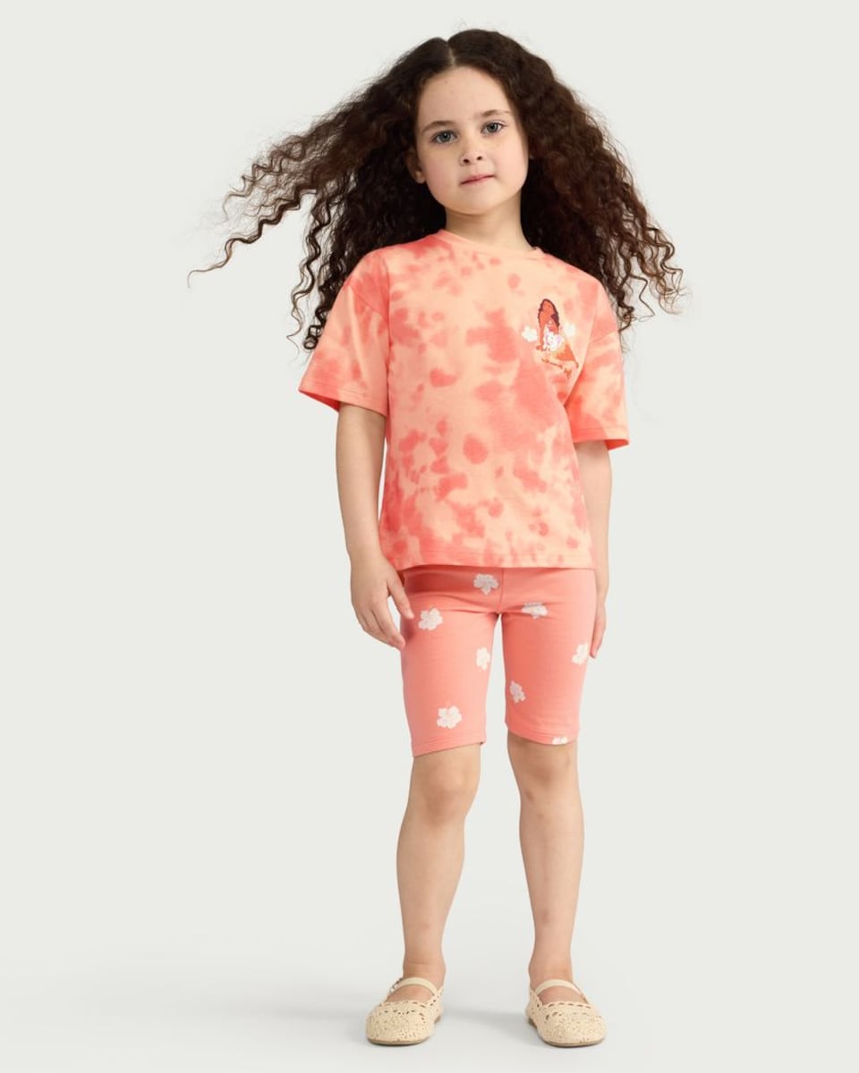 Disney Moana 2-Piece Cotton Rich T-Shirt and Cycling Shorts Set in ...
