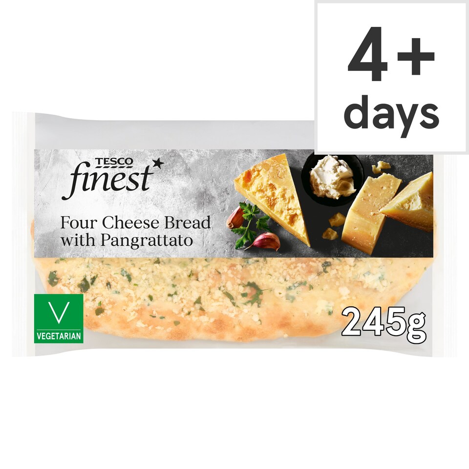 Tesco Finest Four Cheese Bread With Pangratatto 245G - Tesco Groceries