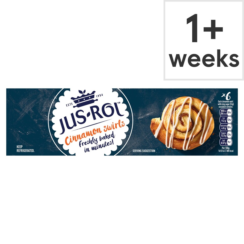 Jus-Rol Ready to Bake Cinnamon Swirls 320g - Tesco Groceries