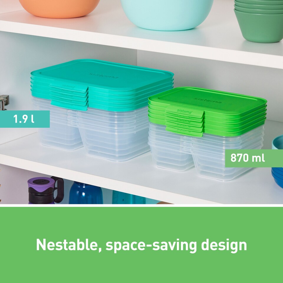 Sistema Nest It Meal Prepared 5 X 870Ml - Tesco Groceries