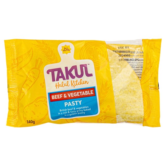Takul Halal Kitchen Beef & Vegetable Pasty 140G - Tesco Groceries