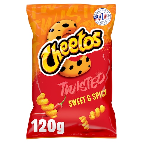 Cheetos Twisted Sweet & Spicy Sharing Bag Crisps 120g - Tesco Groceries
