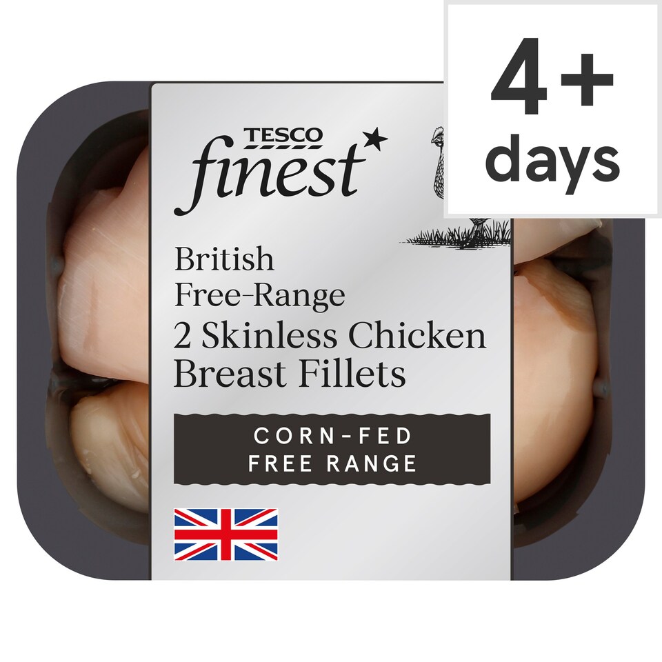Tesco Finest 2 Cornfed Free Range Chicken Breast Fillets 270G-470G ...