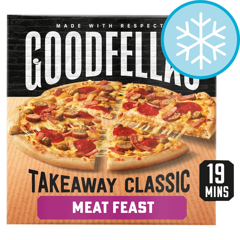 Goodfellas Takeaway Mighty Meat Feast Pizza 570G - Tesco Groceries