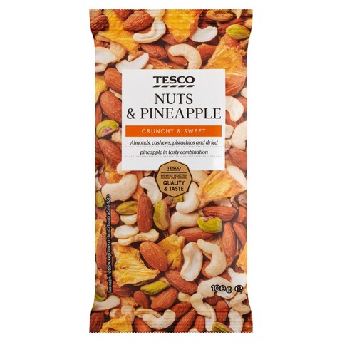 Tesco Dried Nuts & Pineapple Mix 100 g - Tesco Groceries
