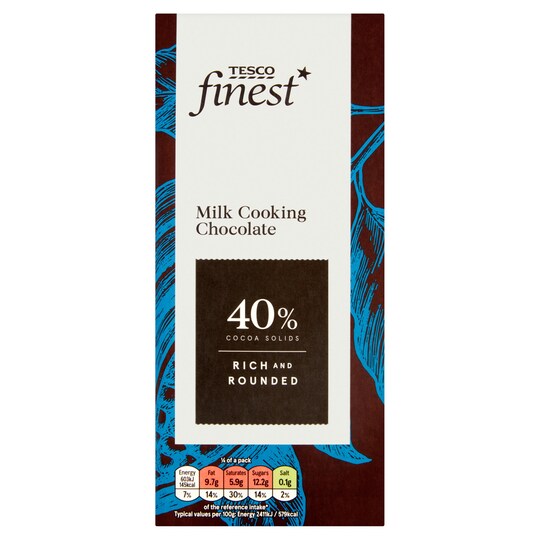 Tesco Finest Baking Chocolate Milk 100g Tesco Groceries