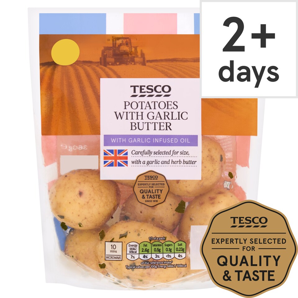 Tesco Potatoes With Garlic Butter 360G - Tesco Groceries