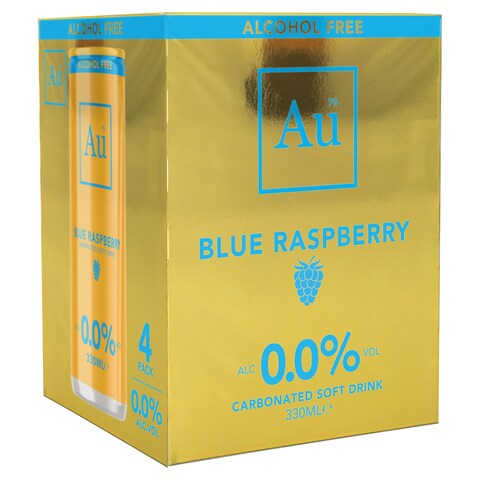 Au Vodka Blue Raspberry 330ml x 4 - Tesco Groceries