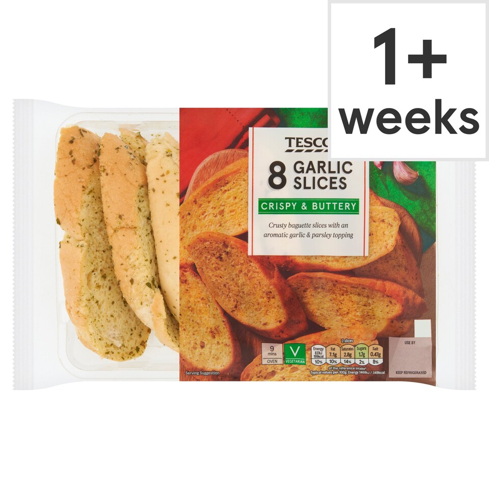 Tesco 8 Garlic Slices 235g - Tesco Groceries