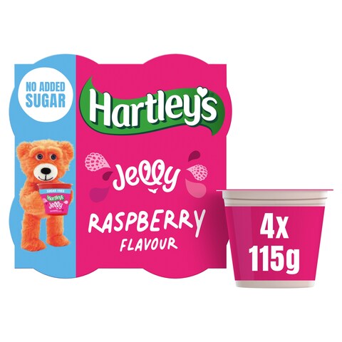 Hartley's No Added Sugar Jelly - Raspberry Flavour 4x115g - Tesco Groceries