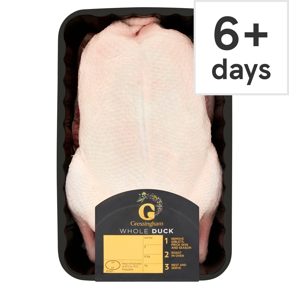 Gressingham Whole Duck With Giblets 1.8Kg - Tesco Groceries