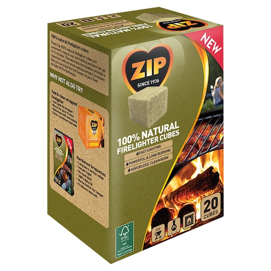 Zip Natural Firelighters 20 Pack - Tesco Groceries