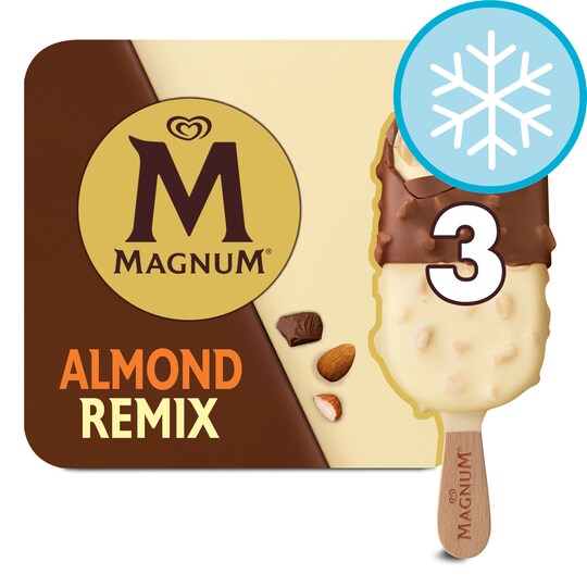Magnum Almond Remix Ice Cream 3 X 85Ml - Tesco Groceries
