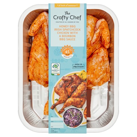 The Crafty Chef Honey BBQ Irish Spatchcock Chicken with a Bourbon BBQ ...