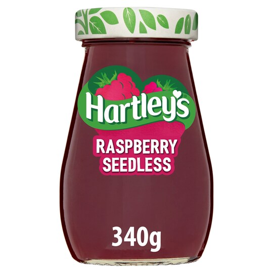 Hartleys Best Raspberry Jam Seedless 340G - Tesco Groceries