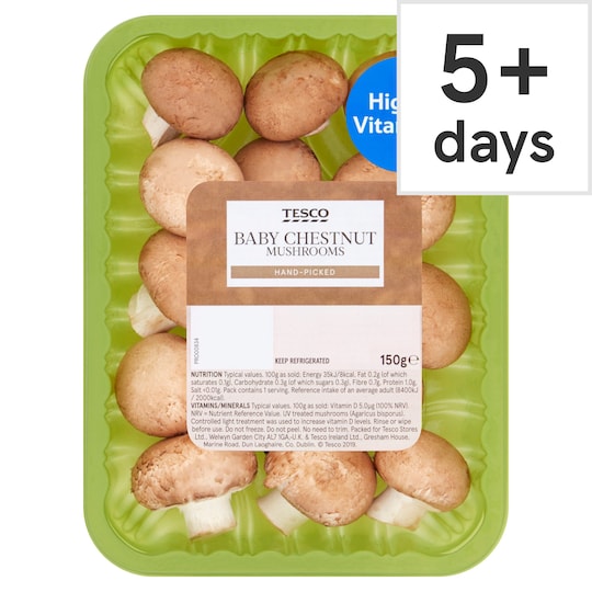 Tesco Chestnut Baby Button Mushrooms 150G - Tesco Groceries