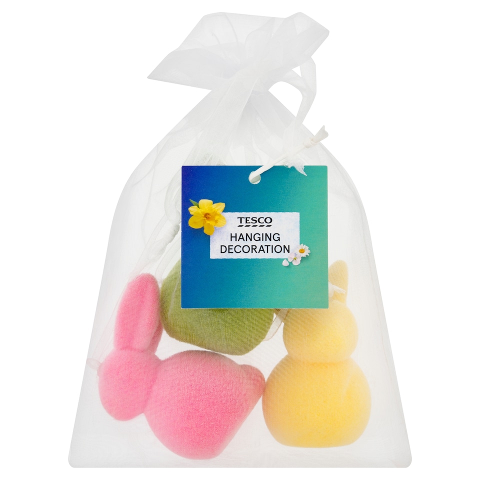 Tesco Easter Flocked Bunny Hanging Soft Decs Toy - Tesco Groceries