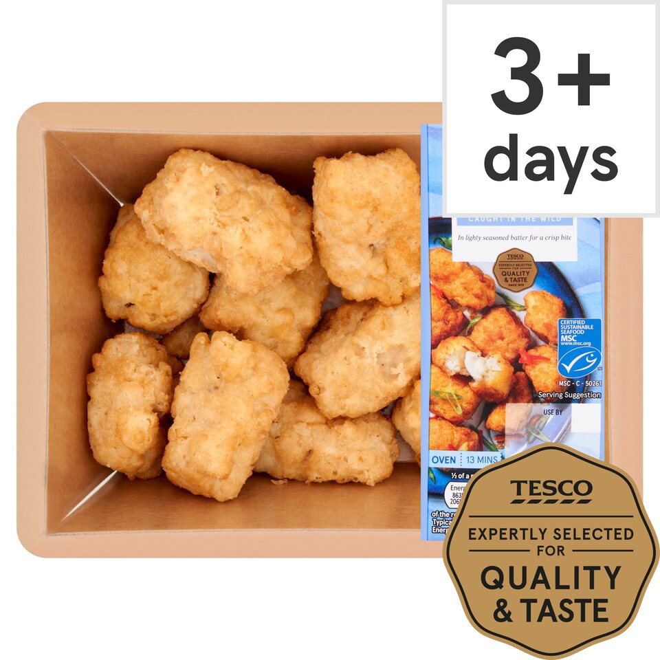 Tesco Battered Cod Fillet Bites 200G - Tesco Groceries