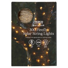 Tesco Outdoor 300 Firefly Solar String Lights - Tesco Groceries