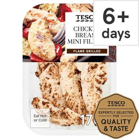Tesco Flamegrilled Cooked Chicken Breast Mini Fillets 170G - Tesco ...