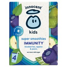 Innocent Kids Super Smoothie Blueberry 4X150ml - Tesco Groceries