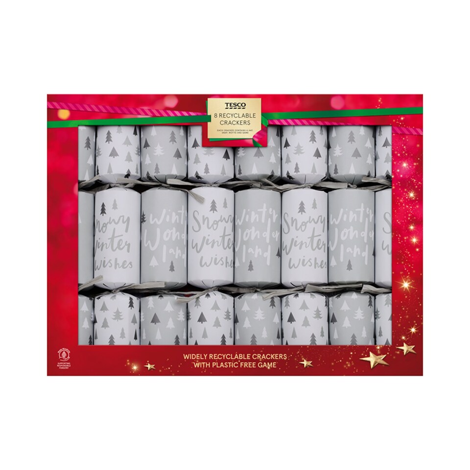 Tesco Silver Dinner Crackers 8 Pack - Tesco Groceries
