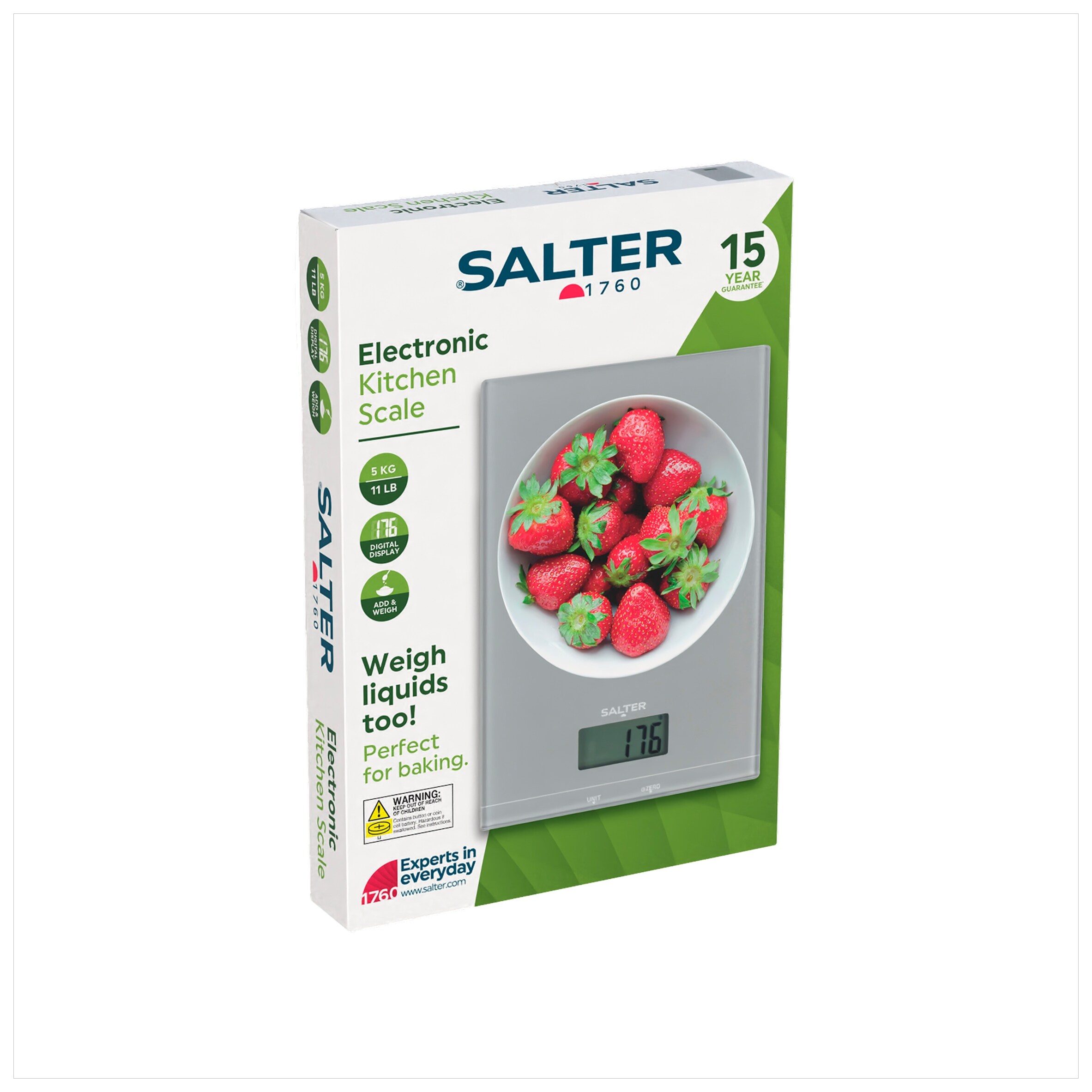 Salter Grey Electronic Kitchen Glass Scale - Tesco Groceries