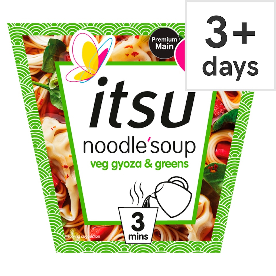 itsu noodle soup veg gyoza & greens 240g - Tesco Groceries