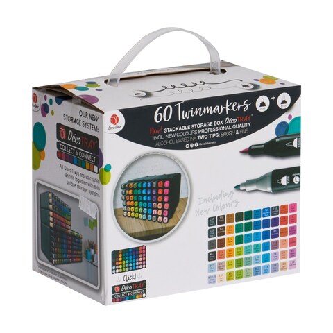 Deco Time 60pk Twin Markers In Deco Tray - Tesco Groceries