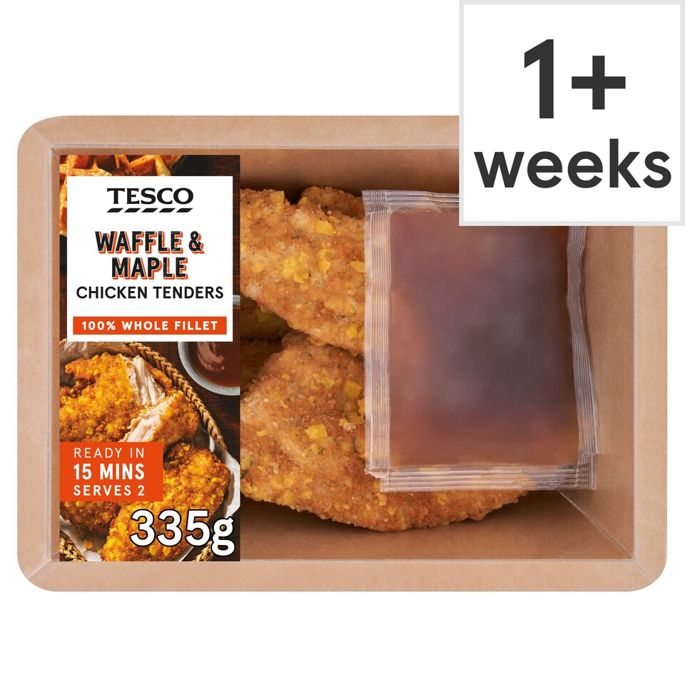 Tesco Waffle and Maple Chicken Tenders 335g - Tesco Groceries