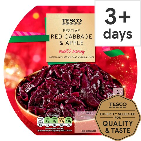 Tesco Red Cabbage & Apple 300G - Tesco Groceries
