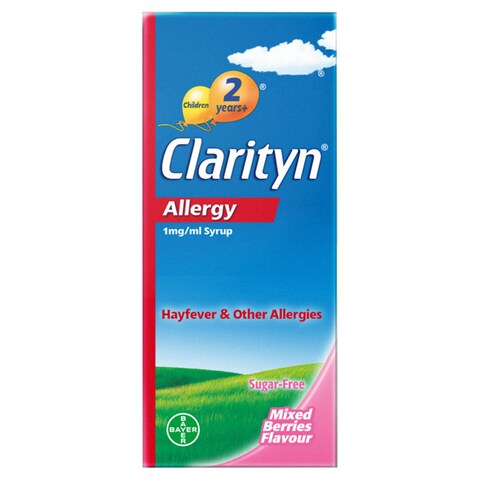Clarityn Syrup Mixed Berry Flavoured Sugar Free 60Ml - Tesco Groceries
