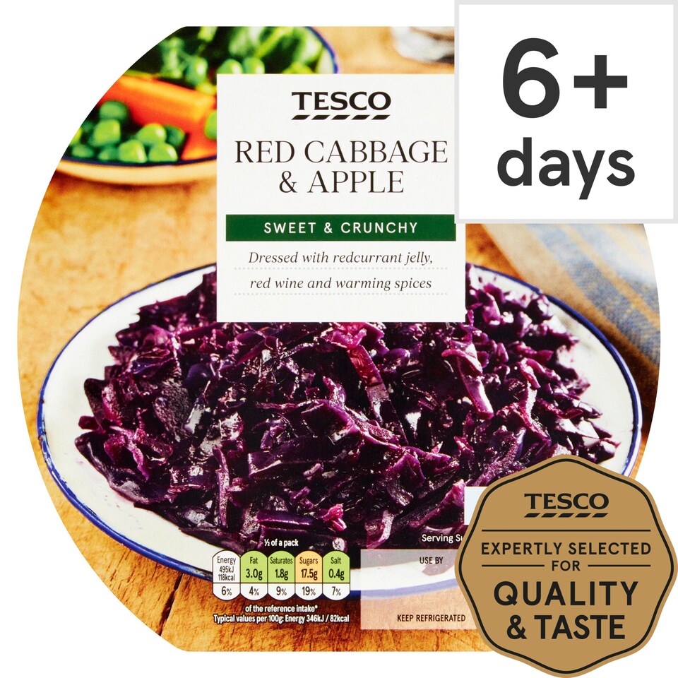 Tesco Red Cabbage & Apple 300G - Tesco Groceries