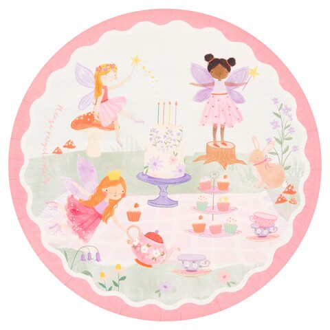 TESCO FAIRY TEA PARTY PLATE 10PK - Tesco Groceries