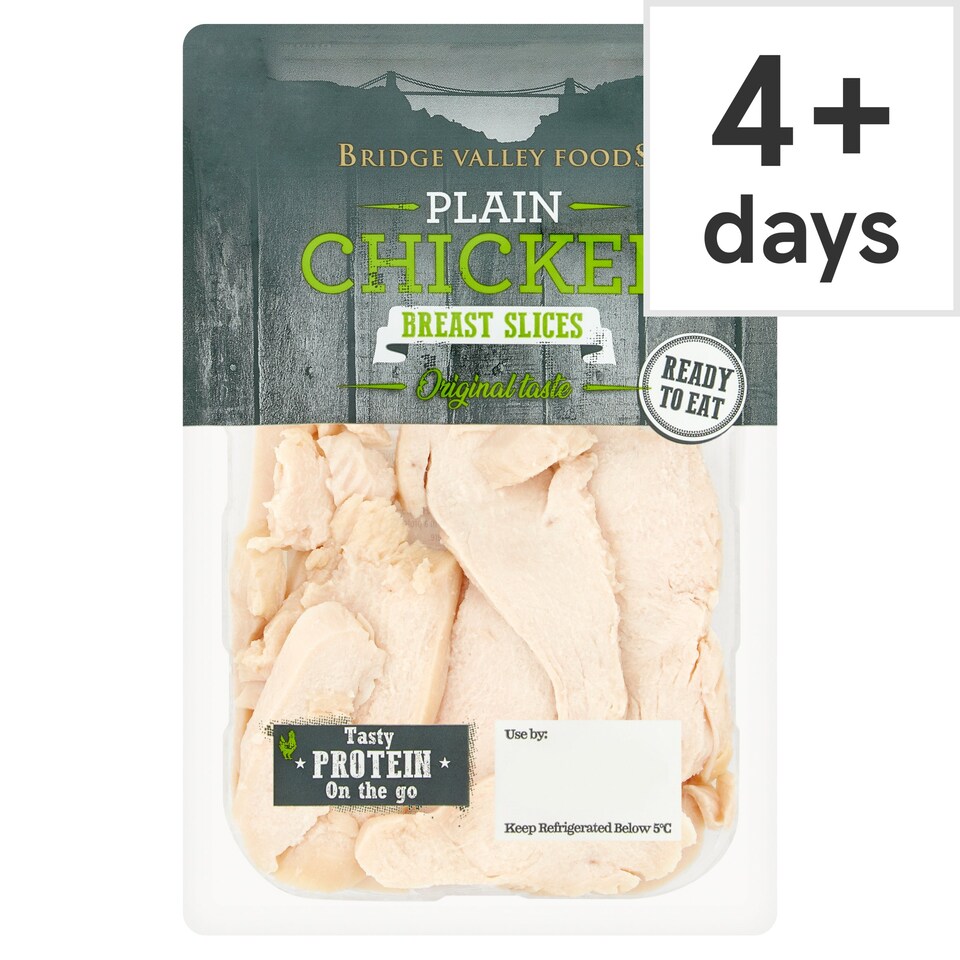 Bridge Valley Cooked Plain Chicken Breast Slices 105G - Tesco Groceries