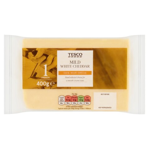 Tesco Mild White Cheddar 400g - Tesco Groceries