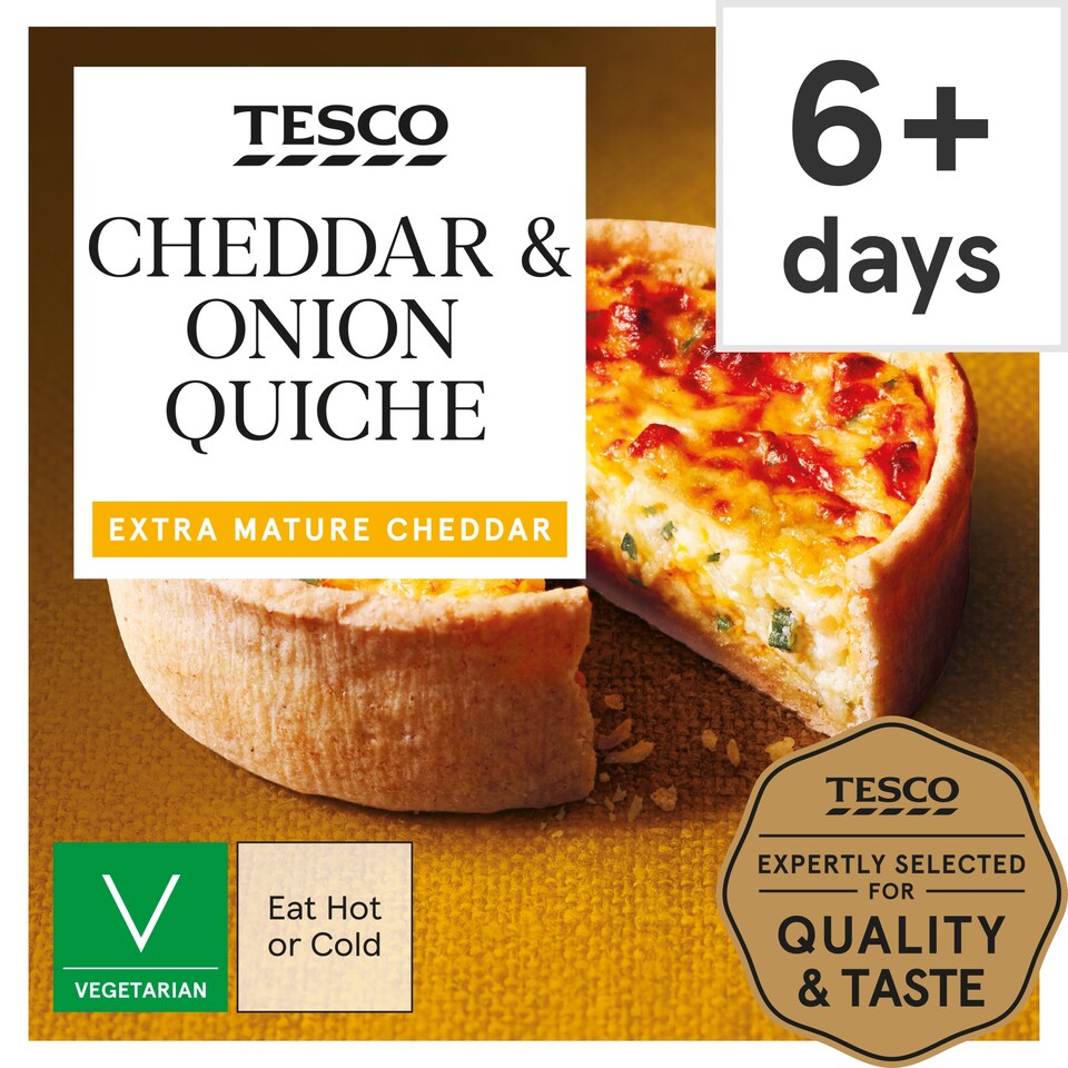 Tesco Cheddar & Onion Quiche 160G - Tesco Groceries