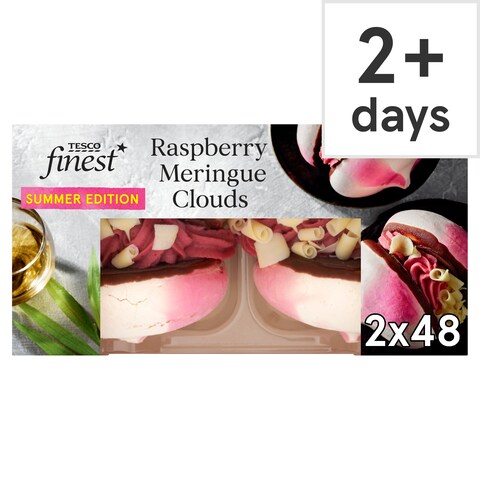 Tesco Finest 2 Raspberry Meringue Clouds 96g - Tesco Groceries