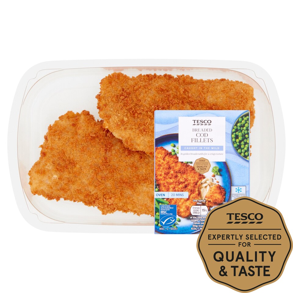 Tesco 2 Breaded Cod Fillets 300G - Tesco Groceries