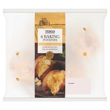 Tesco Baking Potatoes 4 Pack - Tesco Groceries