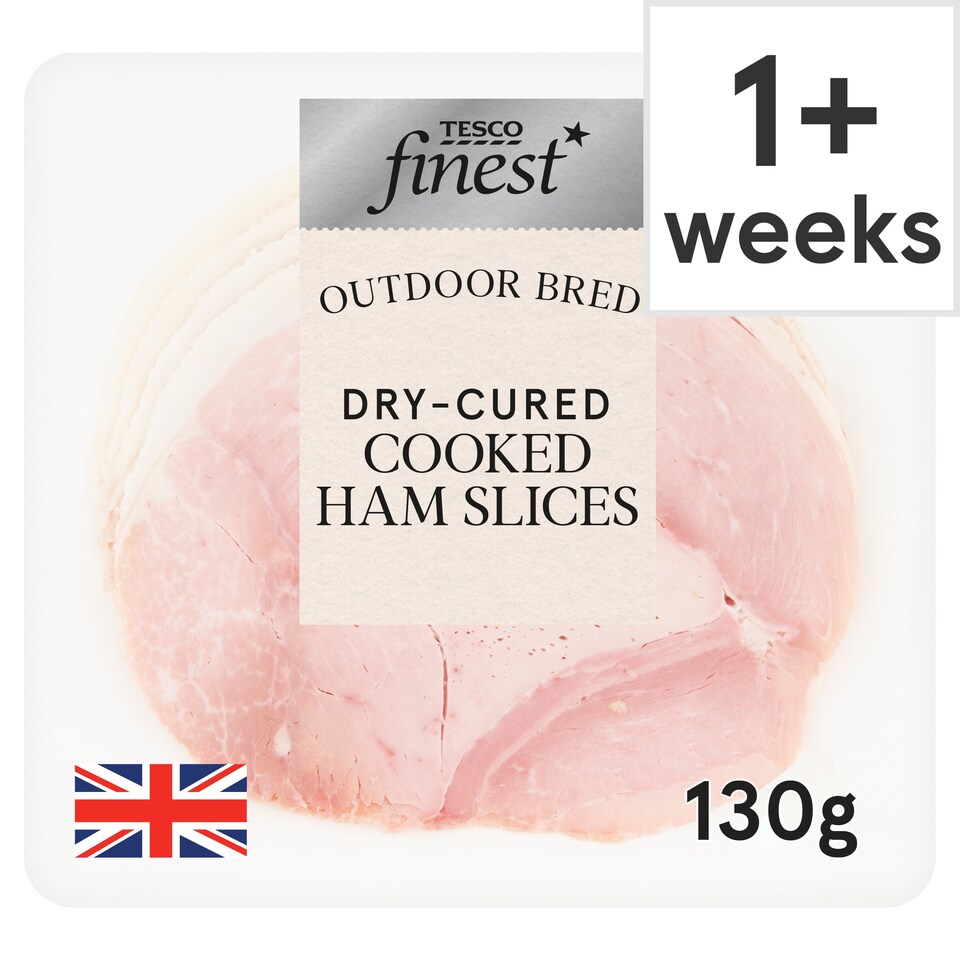 Tesco Finest Dry Cured Cooked Ham Slices 130g - Tesco Groceries
